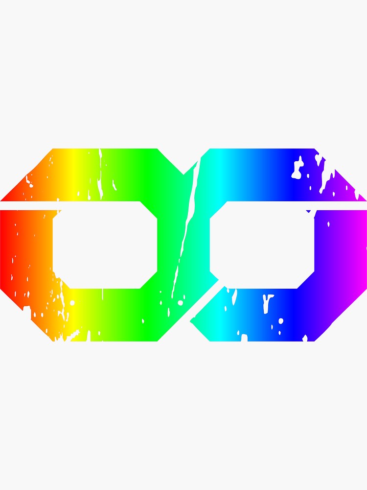 "Distressed Rainbow-Colored Infinity Symbol" Sticker for Sale by Dator ...