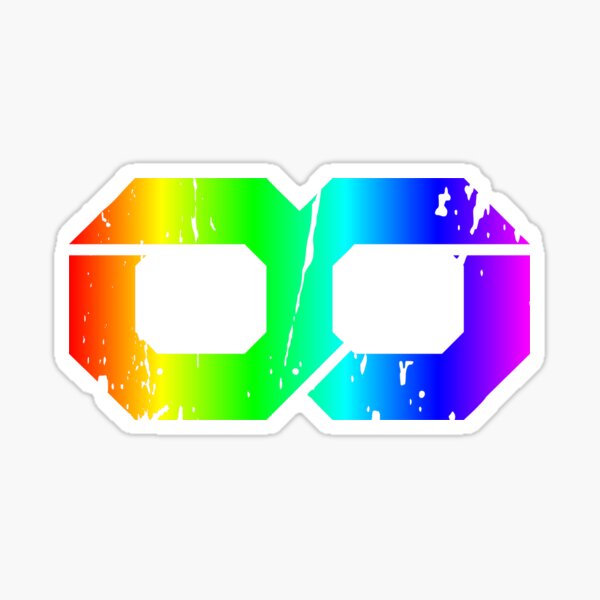 "Distressed Rainbow-Colored Infinity Symbol" Sticker for Sale by Dator ...