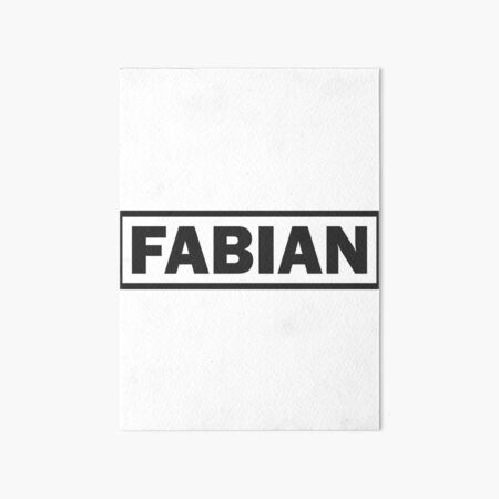 Lámina rígida «Letras de FABIAN» de game2genesis | Redbubble