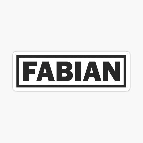 "Lettering FABIAN" Sticker by game2genesis | Redbubble