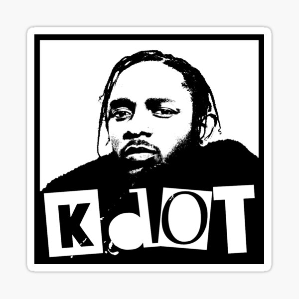 "K Dot" Sticker for Sale by threeampersands | Redbubble