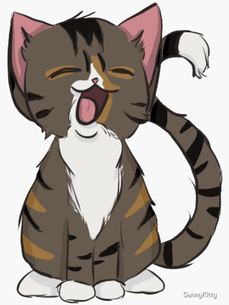 "Happy Tabby Cat" Sticker by SunnyKitty | Redbubble
