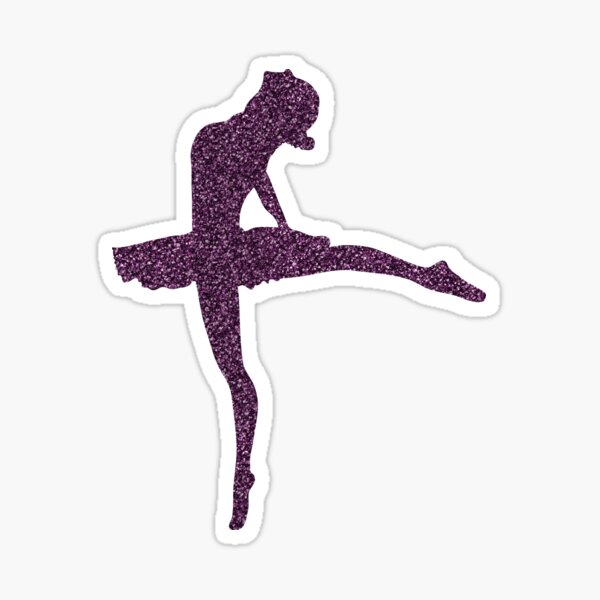 "Purple Glittery Ballerina" Sticker for Sale by Julia2Julia | Redbubble