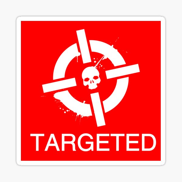 "Targeted" Sticker for Sale by BitRadical | Redbubble