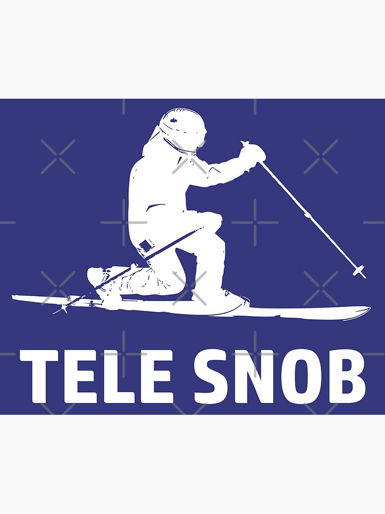 "Telemark Skiing Snob" Sticker for Sale by esskay | Redbubble
