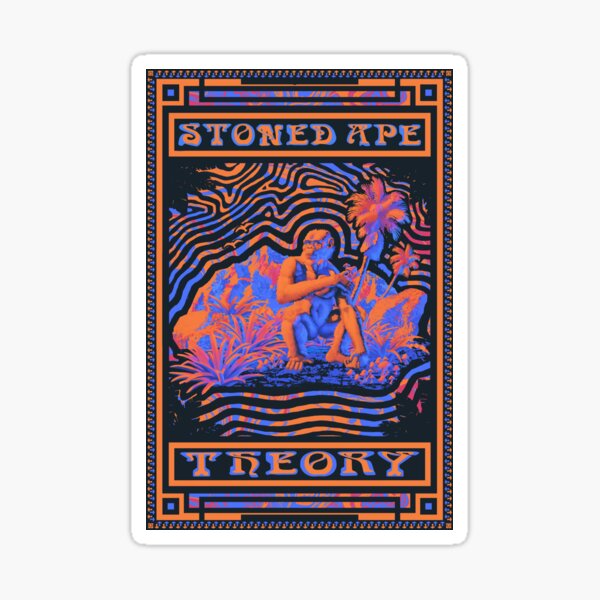 "STONED APE POSTER" Sticker for Sale by ORANOS-DESIGN | Redbubble