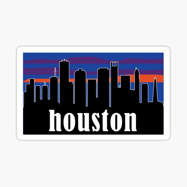 "Houston Skyline" Sticker by justinwmiller | Redbubble