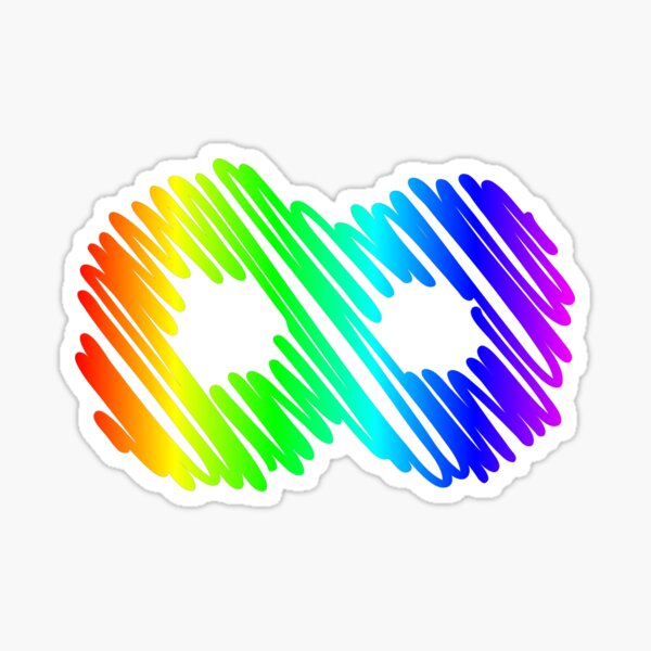 "Childish Rainbow-Colored Infinity Symbol" Sticker for Sale by Dator ...