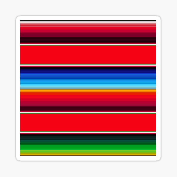 "Traditional Mexican Serape in Red" Sticker by beckybailey | Redbubble