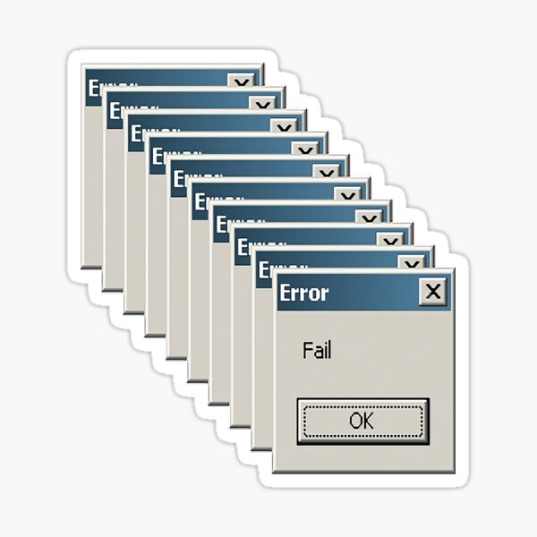 "Error" Sticker for Sale by warfoo | Redbubble