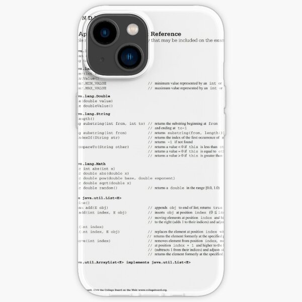 "AP Computer Science Quick Reference" iPhone Case for Sale by ...