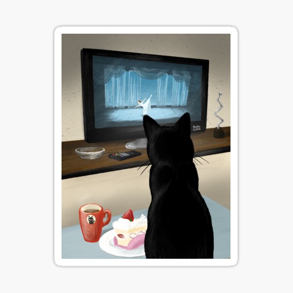 "Watching TV" Sticker for Sale by BATKEI | Redbubble