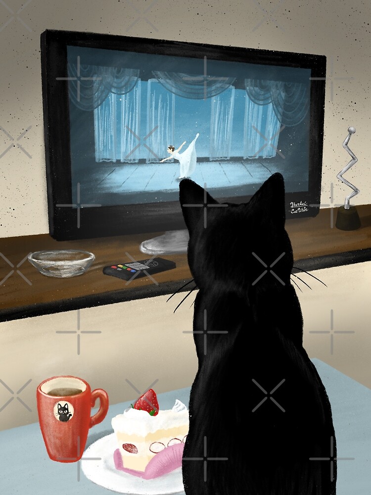 "Watching TV" Poster by BATKEI | Redbubble