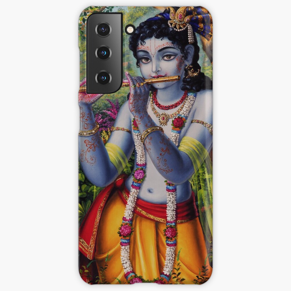 "Krishna with flute" Samsung Galaxy Phone Case for Sale by vrindavandas ...