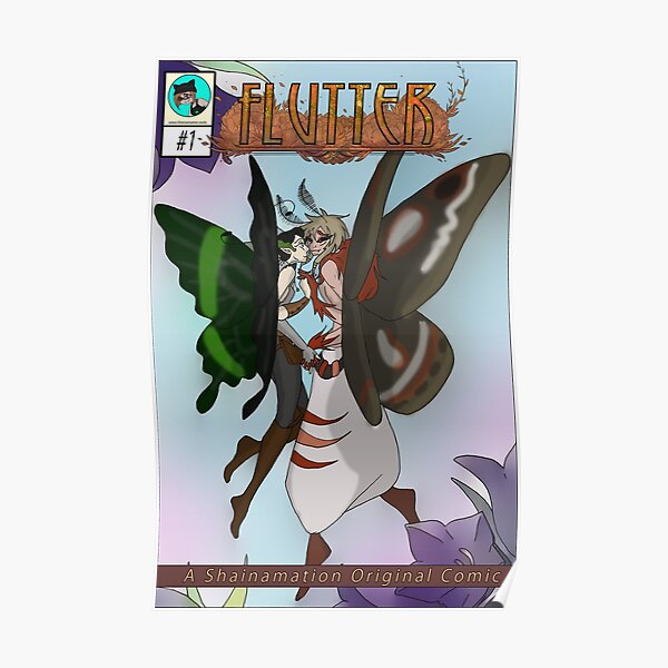 "Flutter Comic Volume 1 Cover" Poster by Shainamation | Redbubble