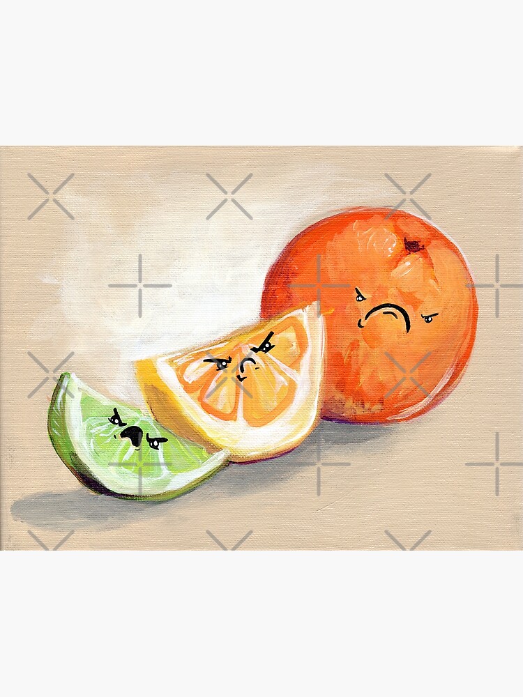 "Angry Citrus" Art Print for Sale by ArtOfBianca | Redbubble