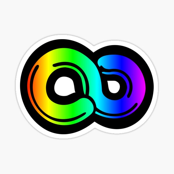 "Modern Rainbow-Colored Infinity Symbol" Sticker by Dator | Redbubble
