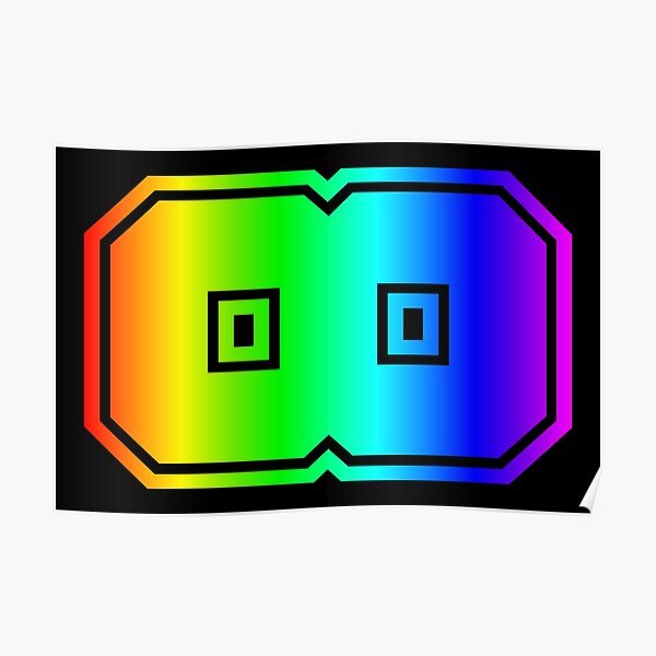 "Blocky Rainbow-Colored Infinity Symbol" Poster for Sale by Dator ...