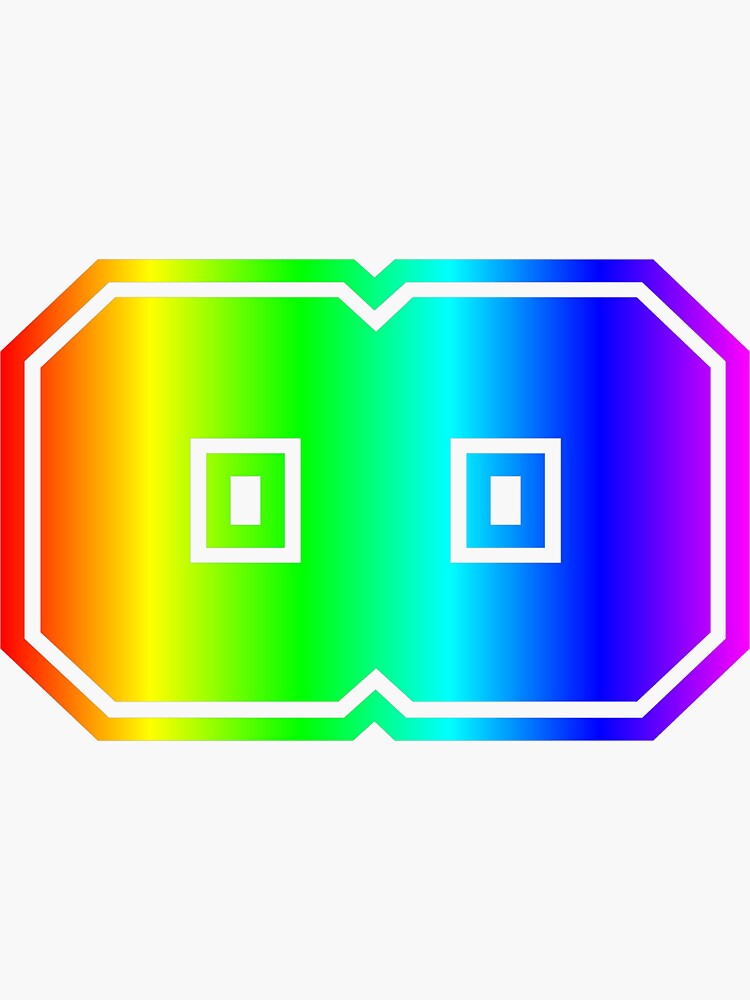 "Blocky Rainbow-Colored Infinity Symbol" Sticker for Sale by Dator ...
