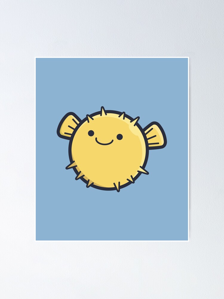 "Happy Puffer Fish" Poster by stimpyjcadogan | Redbubble