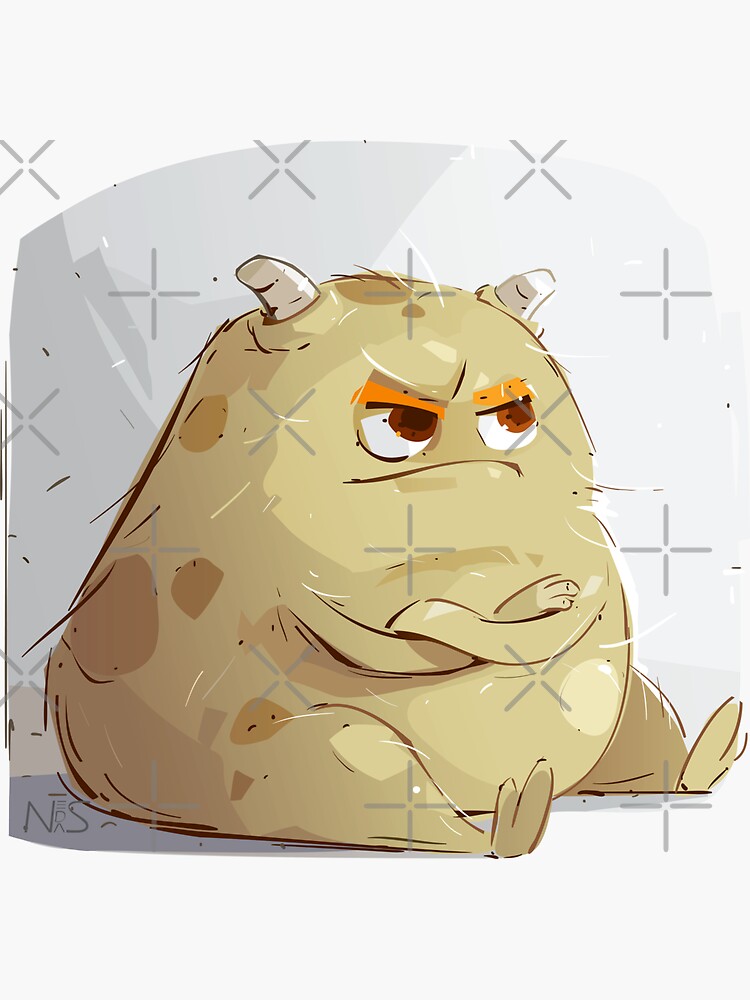 "Angry Little Monster" Sticker for Sale by Neda Sadreddin | Redbubble