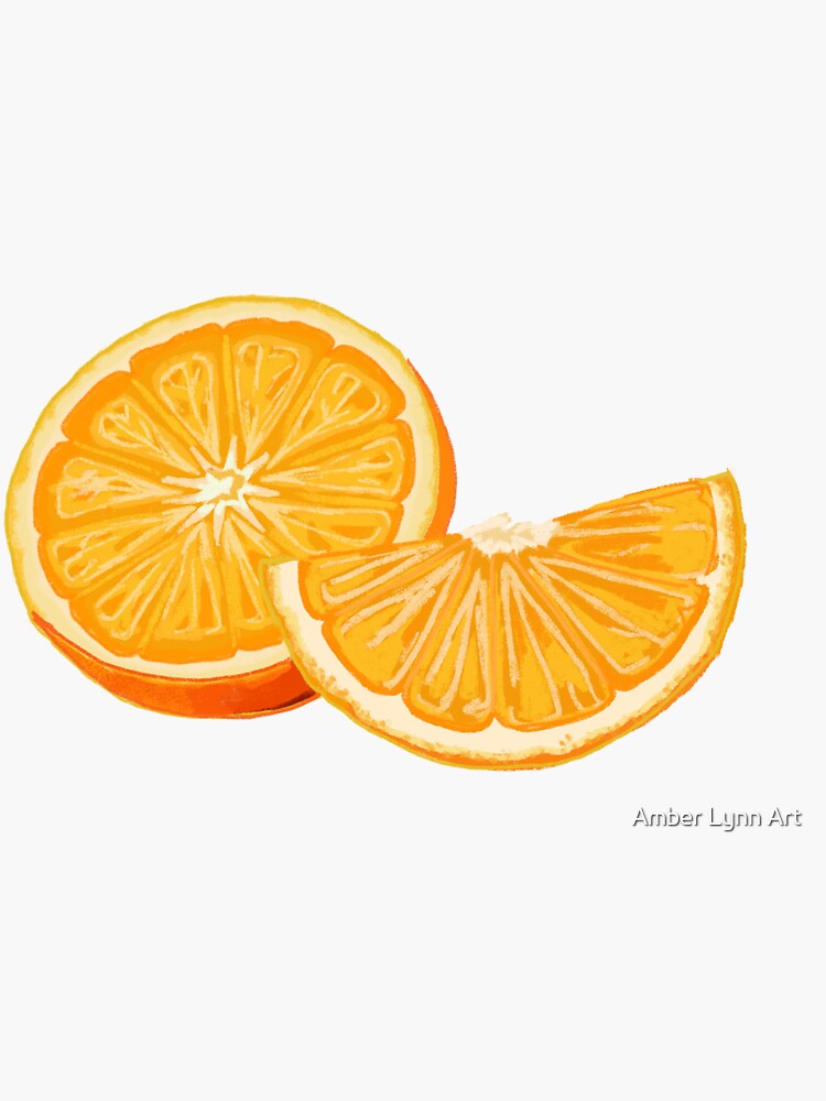 "orange stickers!" Sticker by crybabyamber | Redbubble
