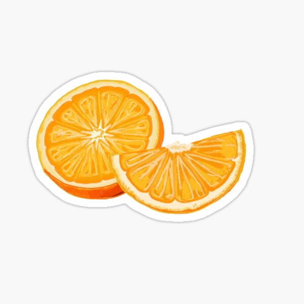 "orange stickers!" Sticker by crybabyamber | Redbubble