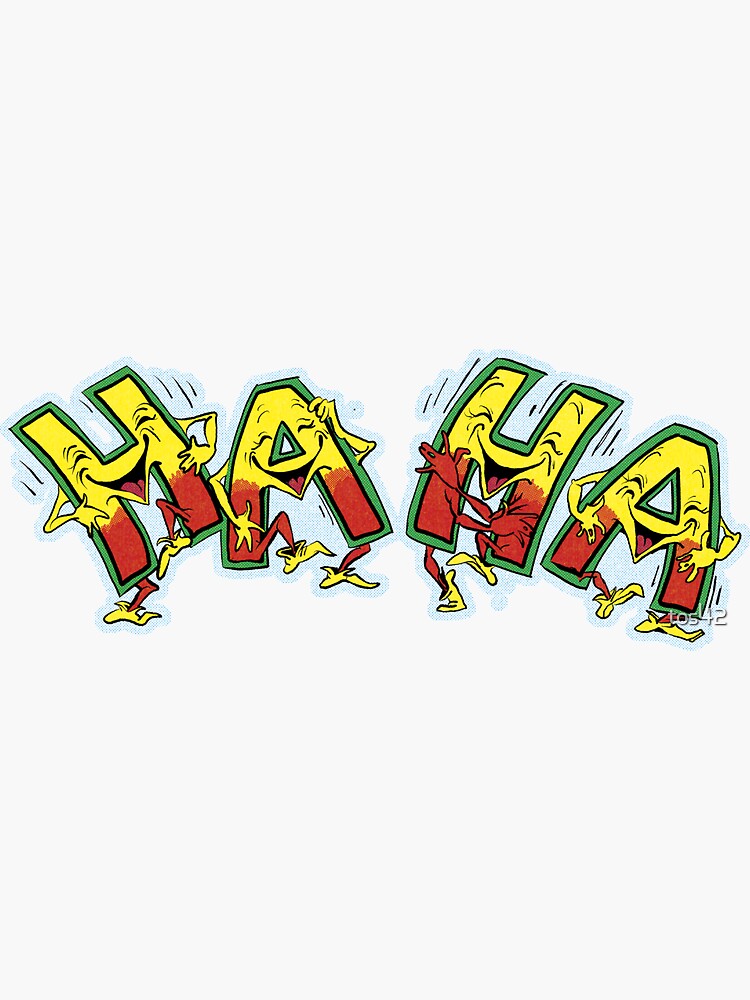 "laughing letters" Sticker by tos42 | Redbubble