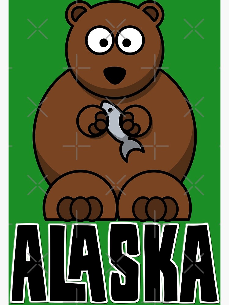 "Alaska Bear Cartoon" Poster for Sale by AlaskaExtreme | Redbubble