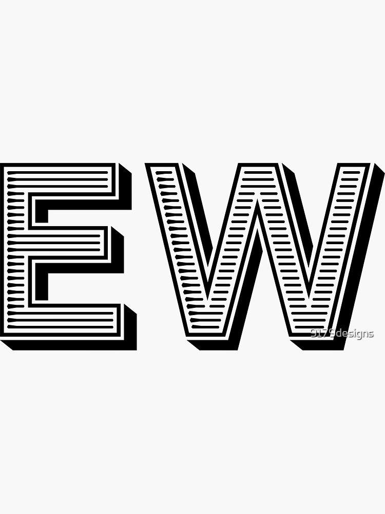 "ew" Sticker by 9179designs | Redbubble