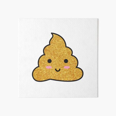 "Gold glitter poop emoji" Art Board Print by beakraus | Redbubble