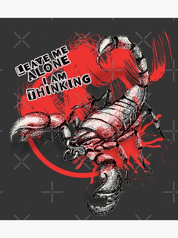 "hand drawn Red scorpion sign " Poster for Sale by sania | Redbubble