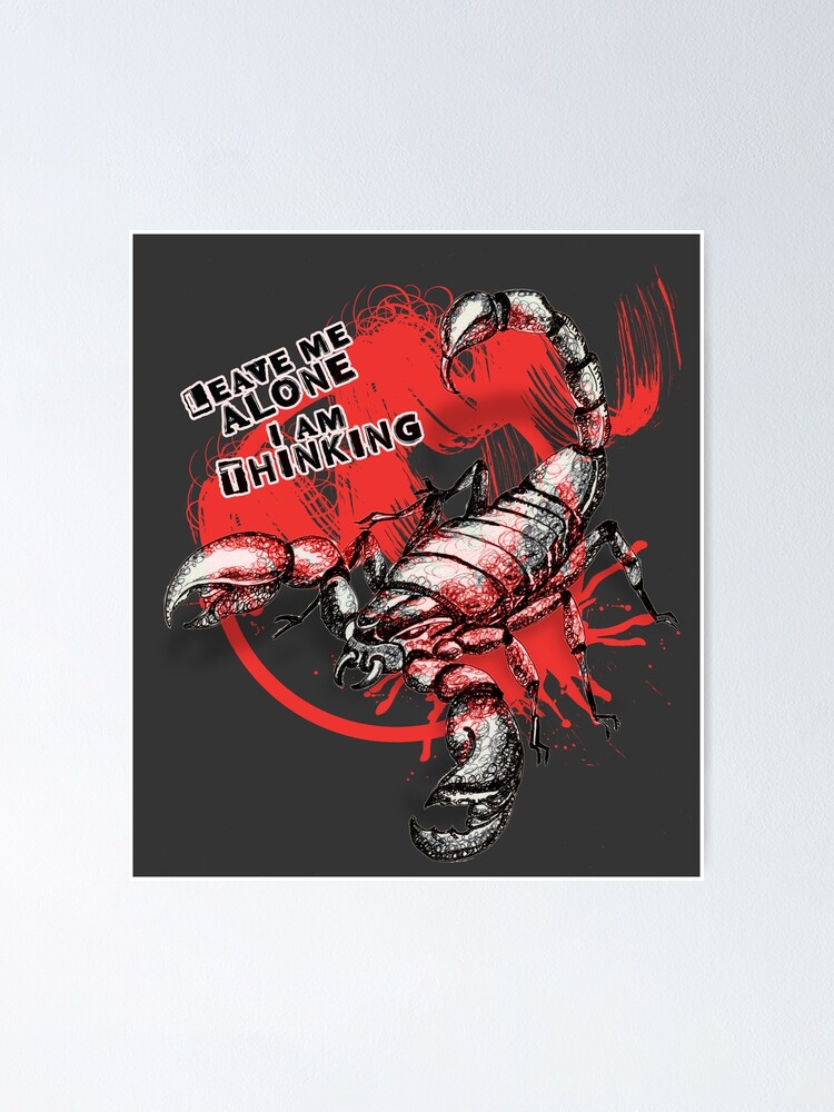 "hand drawn Red scorpion sign " Poster for Sale by sania | Redbubble