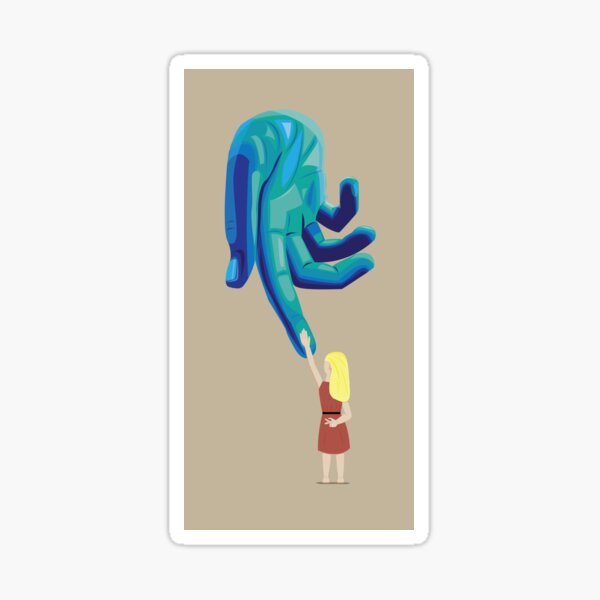 "Little Hand Holding Hands With Giant" Sticker for Sale by artlawnchair ...