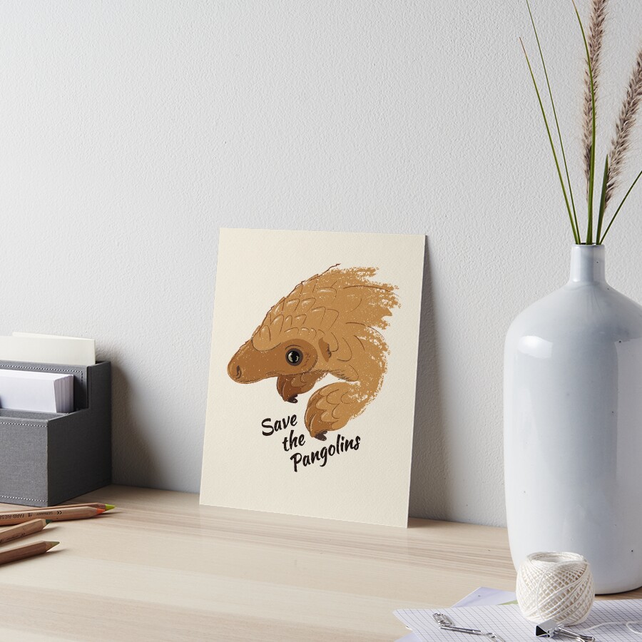 "Save The Pangolins - Baby Pangolin" Art Board Print by Bangtees ...