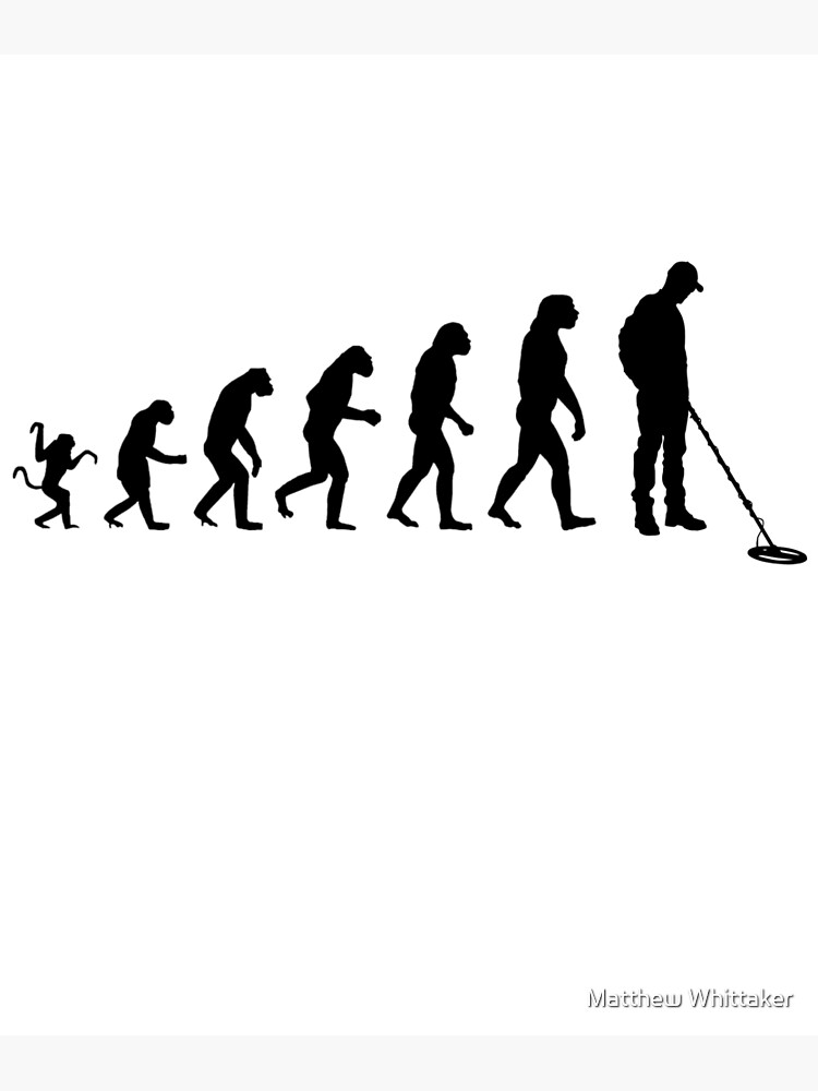 "Human Evolution Metal Detectorist" Poster for Sale by mattw887 | Redbubble
