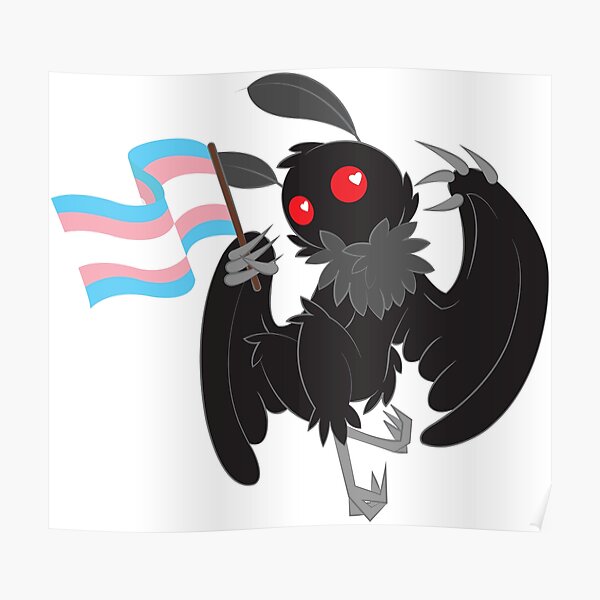 "Mothman - Trans Pride" Poster by Andrenesh | Redbubble