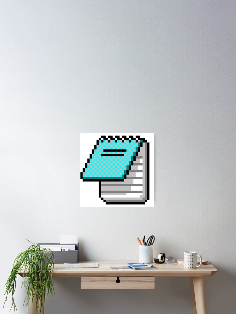 "Windows 95 Notepad icon" Poster for Sale by MELCoffeeSucks | Redbubble