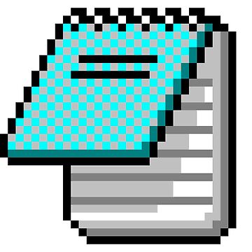 "Windows 95 Notepad icon" Sticker for Sale by MELCoffeeSucks | Redbubble