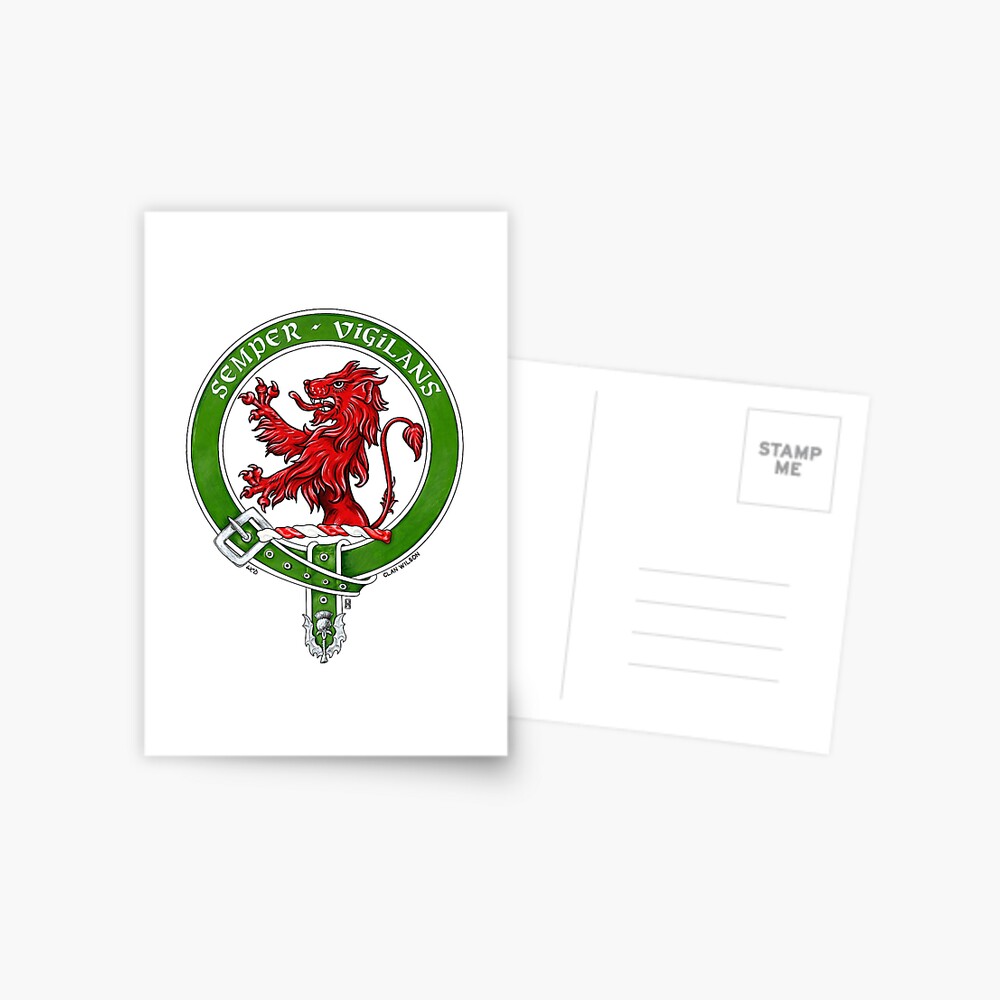 "Scottish Crest of Clan Wilson" Postcard for Sale by Cleave | Redbubble