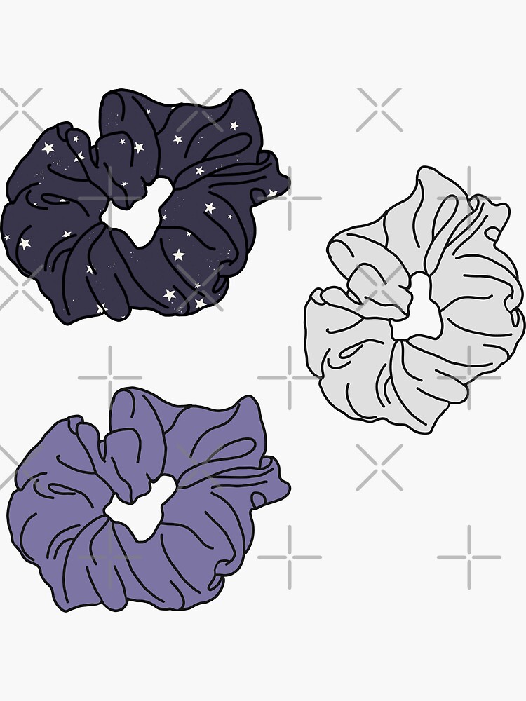 "Scrunchie Purple Pack" Sticker for Sale by abbyconnellyy | Redbubble
