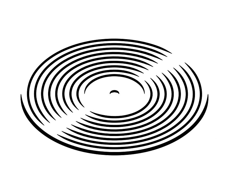 "Vinyl Record Line Art" by ellipsedCo | Redbubble