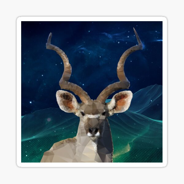 "Low-Poly Kudu King" Sticker for Sale by TorontoSol | Redbubble