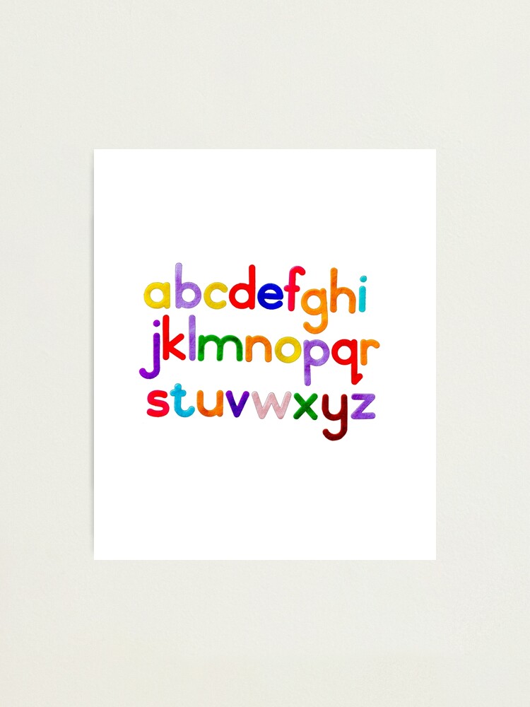 Lámina fotográfica «ABC letras del alfabeto de colores» de ...