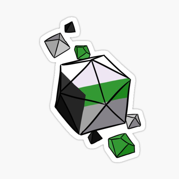 "Demiromantic Pride Flag Dice Set" Sticker for Sale by Blizardstar ...