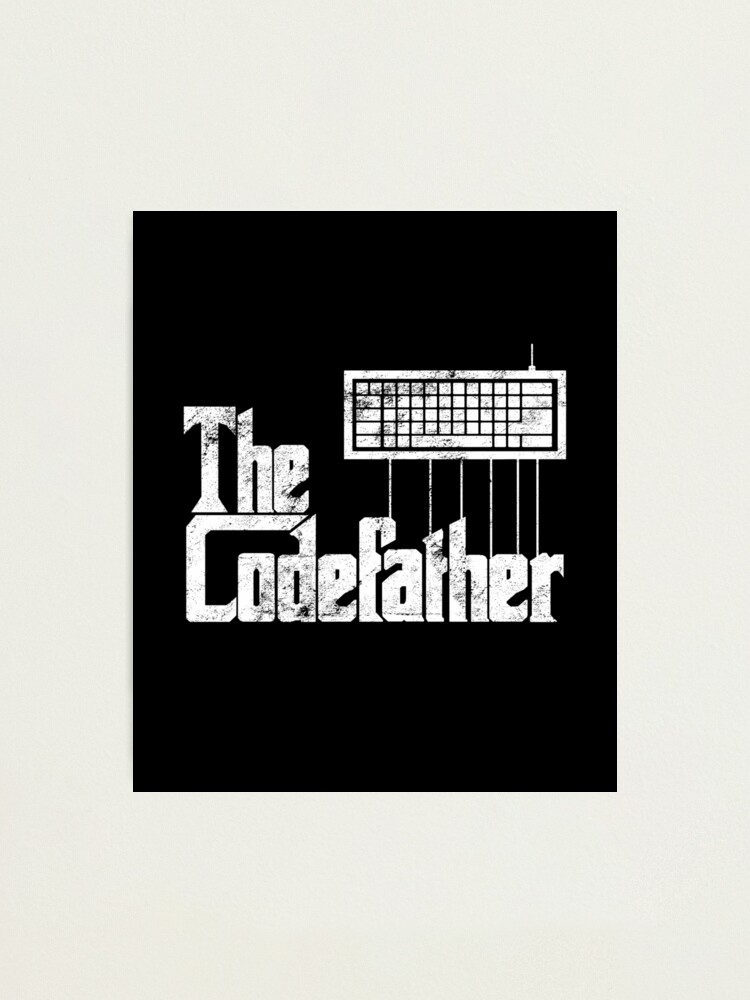 "Funny programmer t shirt The Codefather funny programming" Photographic Print by farhanhafeez ...