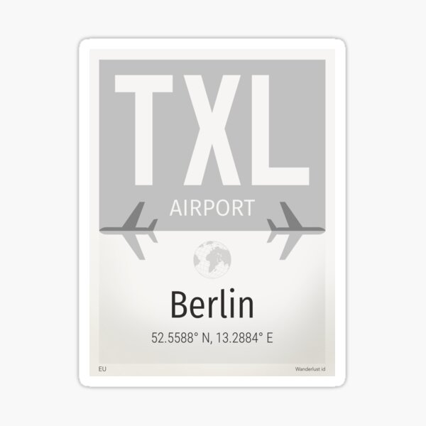 "Berlin airport poster" Sticker for Sale by Aviators | Redbubble