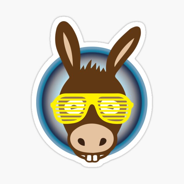 Sticker: Esel Mit Brille | Redbubble