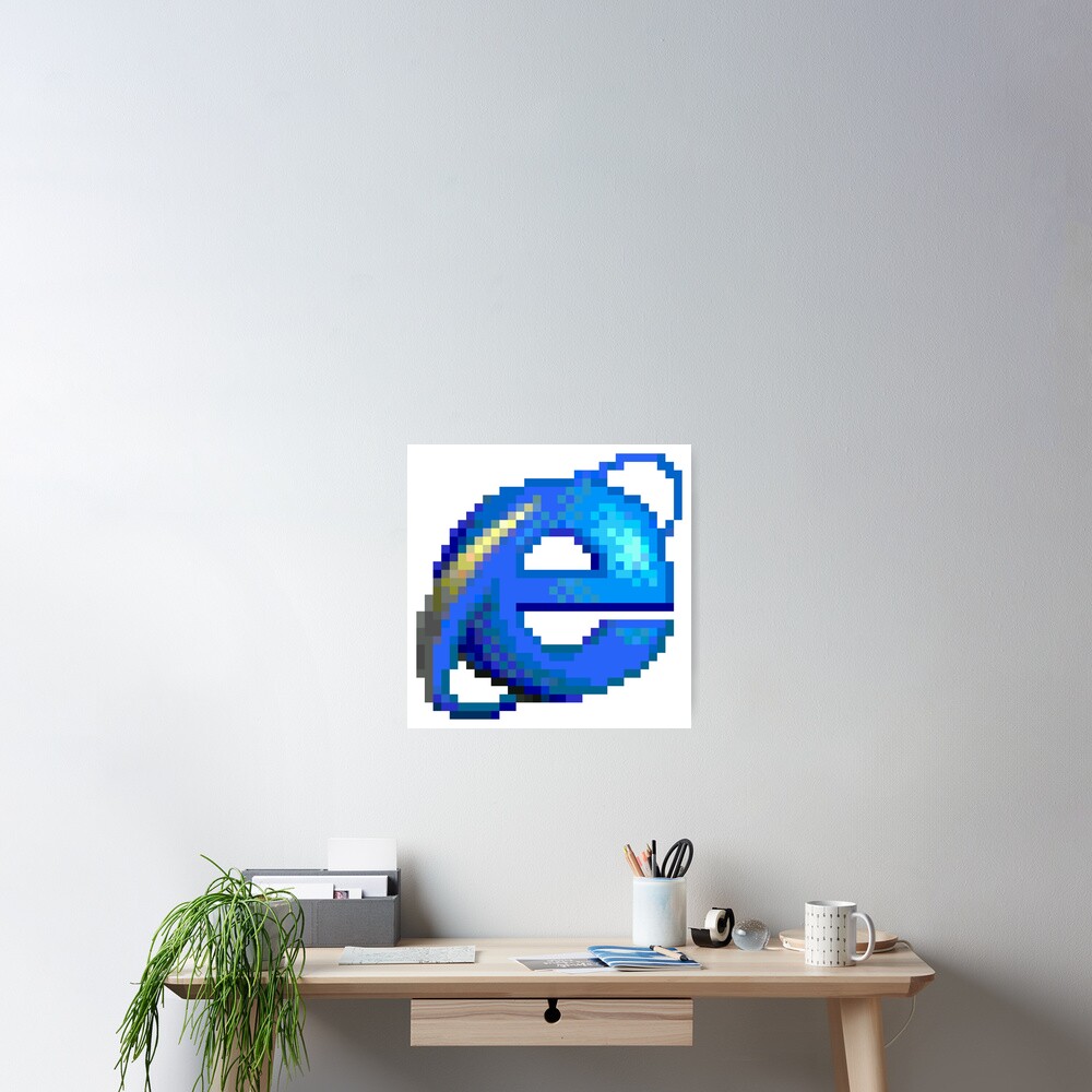 "Internet Explorer 4.0 icon" Poster for Sale by MELCoffeeSucks | Redbubble