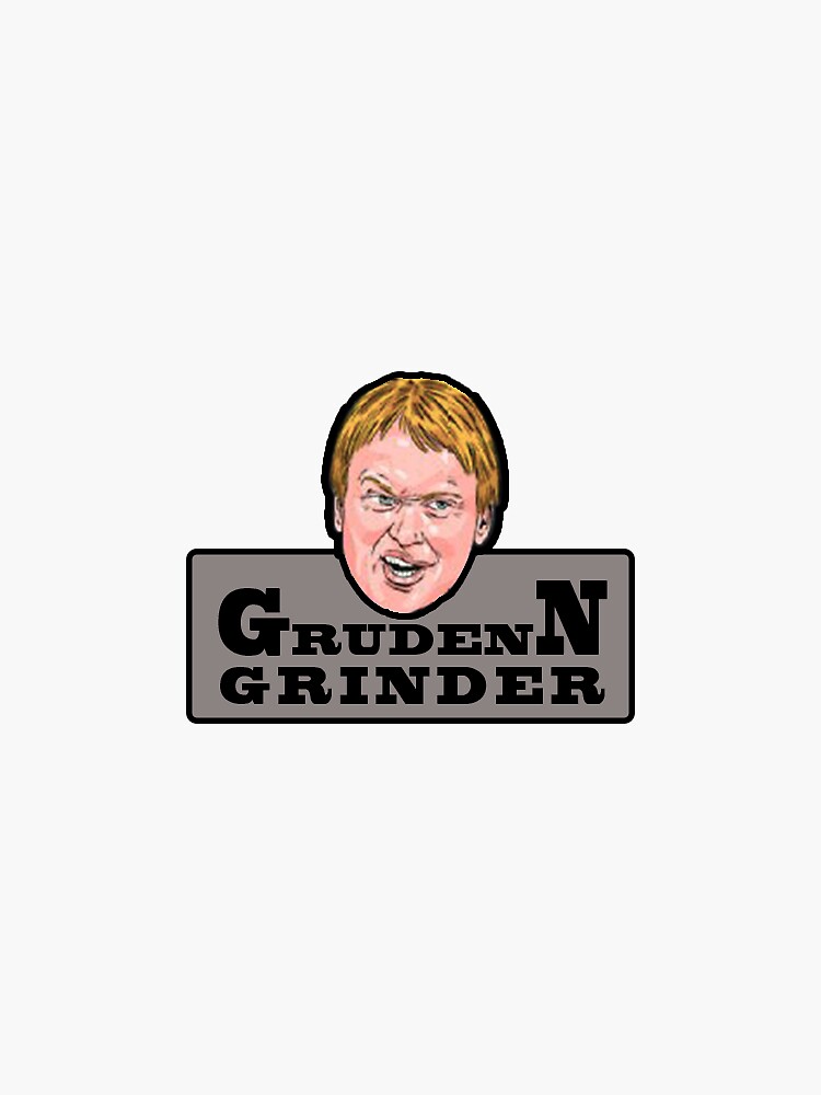 "Gruden's Grinders" Sticker for Sale by jaket1345 | Redbubble
